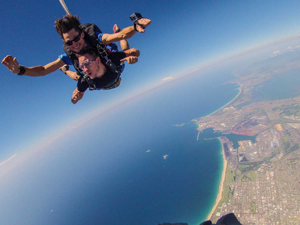 Beach skydive in Wollongong | Tandem skydiving near Sydney