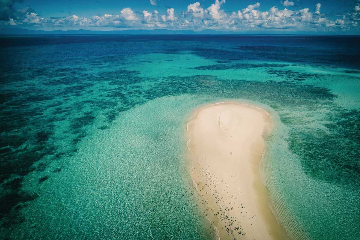Vlasoff Cay on a Great Barrier Reef helicopter tour from Cairns