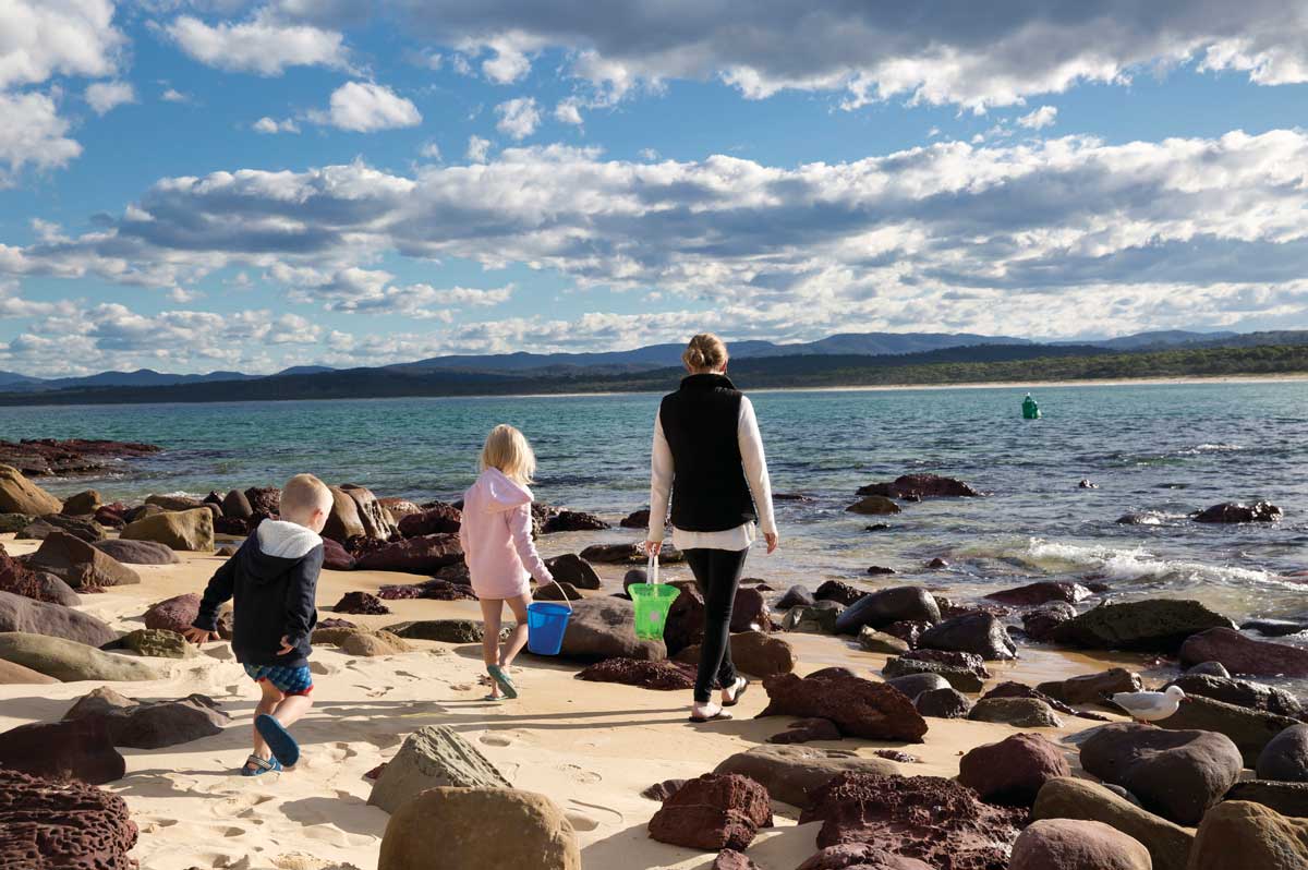 Bar Beach, Merimbula: Swimming, surfing, kiosk and lookout